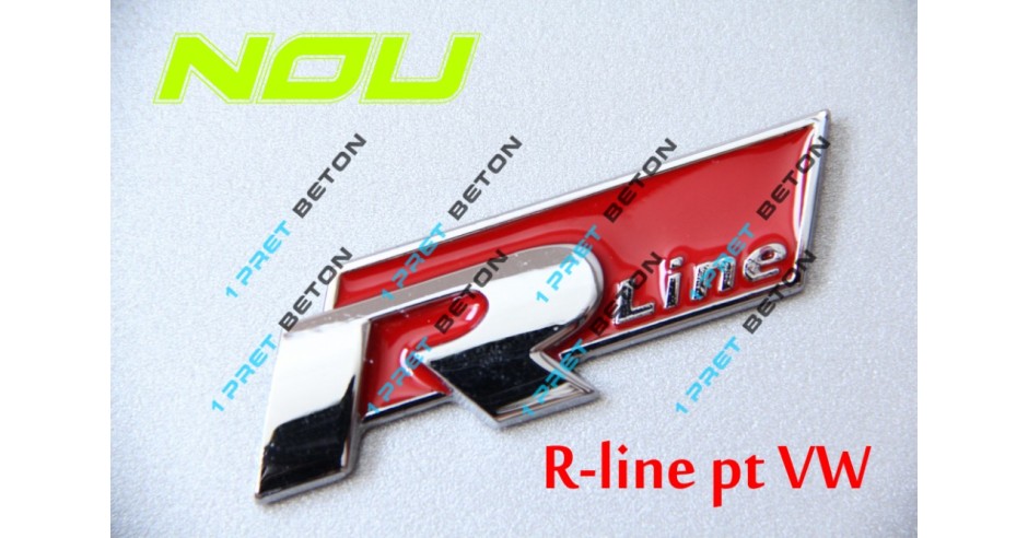 Emblema VW R Line logo Auto Adeziv Volkswagen Passat Golf R-Line capota ...