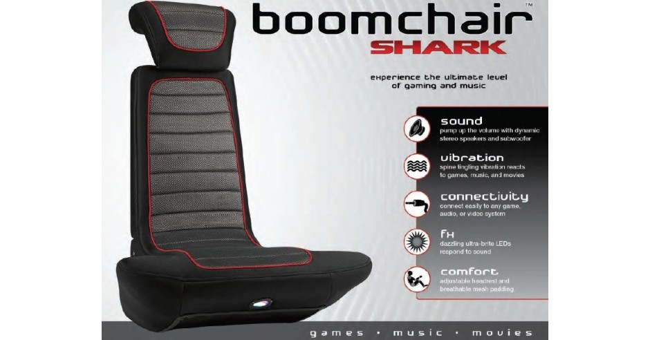 BOOMCHAIR SHARK SCAUN FOTOLIU GAMING MULTIMEDIA PENTRU FILME, MUZICA ...