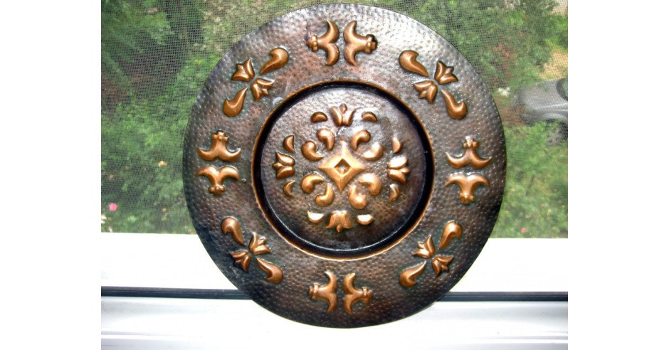 Aplica de perete veche in bronz cu insemne regale- cca35 cm, stare buna ...