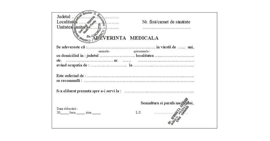 adeverinte medicale | arhiva Okazii.ro