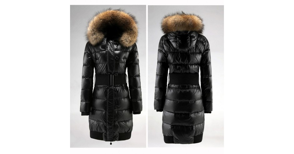 Geaca MONCLER de femei/dama - Negru - PUF DE GASCA - GULER BLANA ...