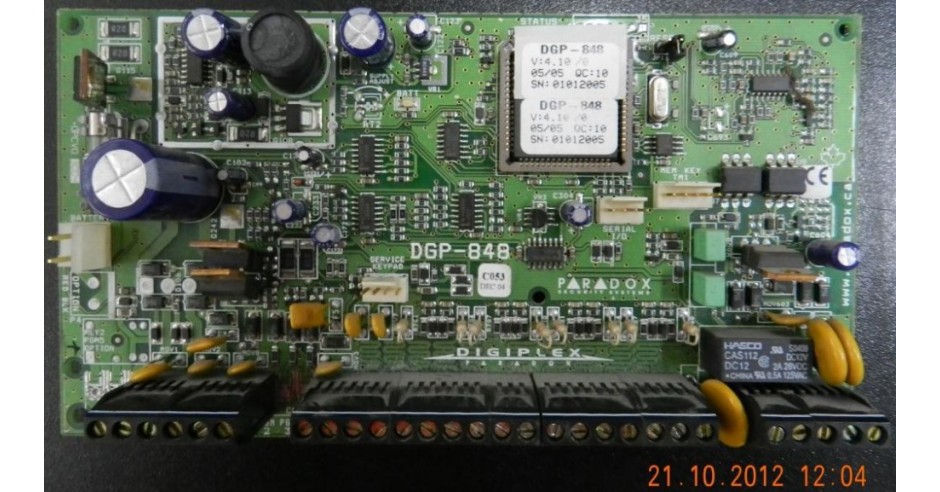 Digiplex Control Panel DGP-848 V:4.10 4.13 PARADOX SECURITY SYSTEMS ...