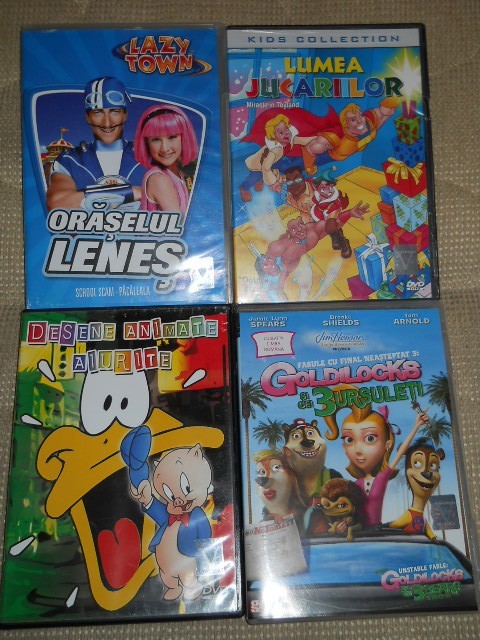 lot 4 dvd-uri desene animate-oraselul lenes,lumea jucariilor,goldilocks ...