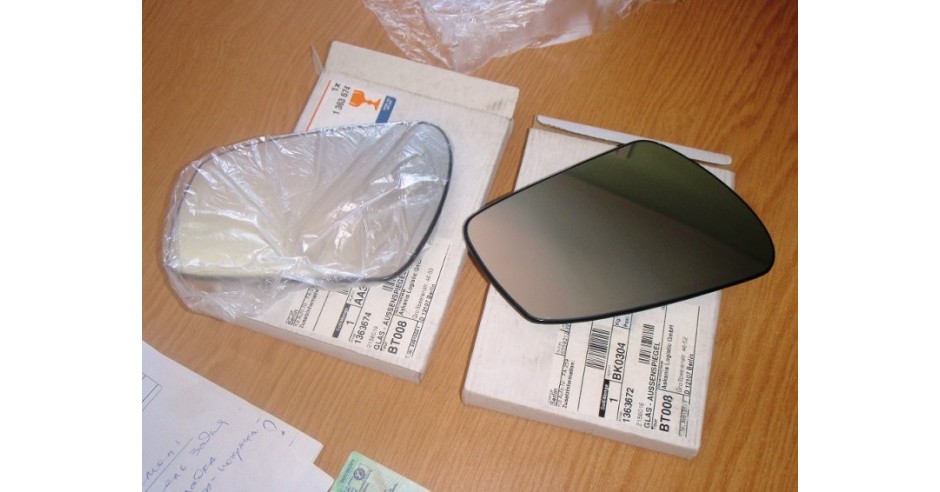 Sticla (geam) oglinda dreapta, cu incalzire, pentru Ford Fiesta (05-08 ...