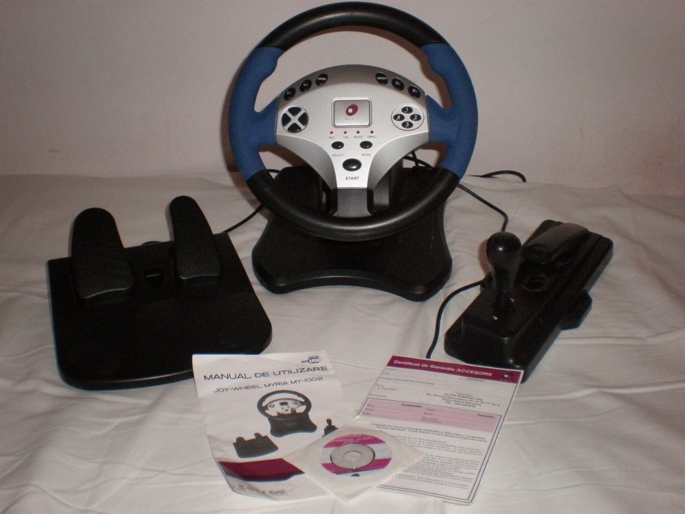 Volan de calculator JOY-WHEEL MYRIA MY-1002(Cu vibratii,pedale si ...