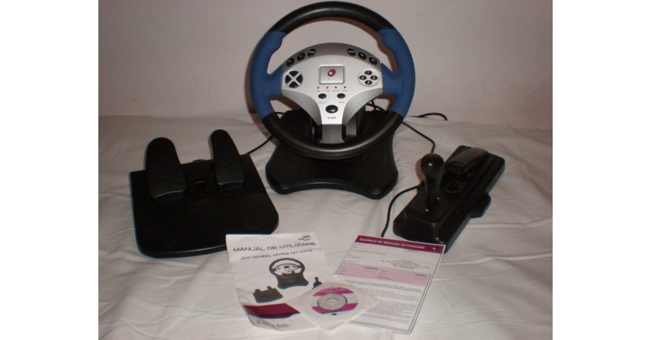 Volan de calculator JOY-WHEEL MYRIA MY-1002(Cu vibratii,pedale si ...