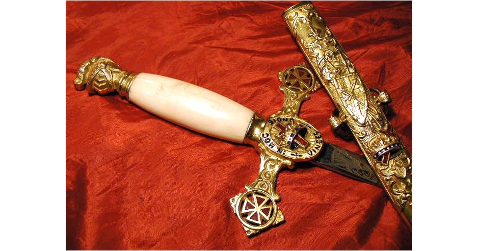 Sabie rara , veche , 1890 , cavalerii templieri , masonerie | arhiva ...