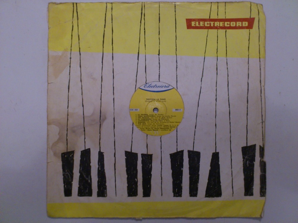 Disc vinil vinyl pick-up ELECTRECORD 1962 EDE 082 INVITATIE LA DANS ...