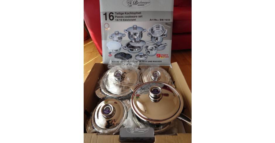 Set Oale de bucatarie din INOX Bachmayer Solingen 16 piese cu 9 ...