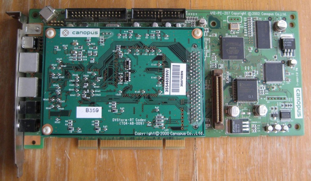 Placa de Captura profesionala PCI Canopus U12-PC-207 + DVStorm-RT Codec Storm Encoder. DV EDIUS ...