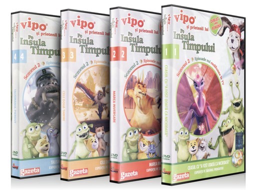 Vipo si prietenii Pe Insula Timpului - Colectie 4 DVD-uri Filme desene ...