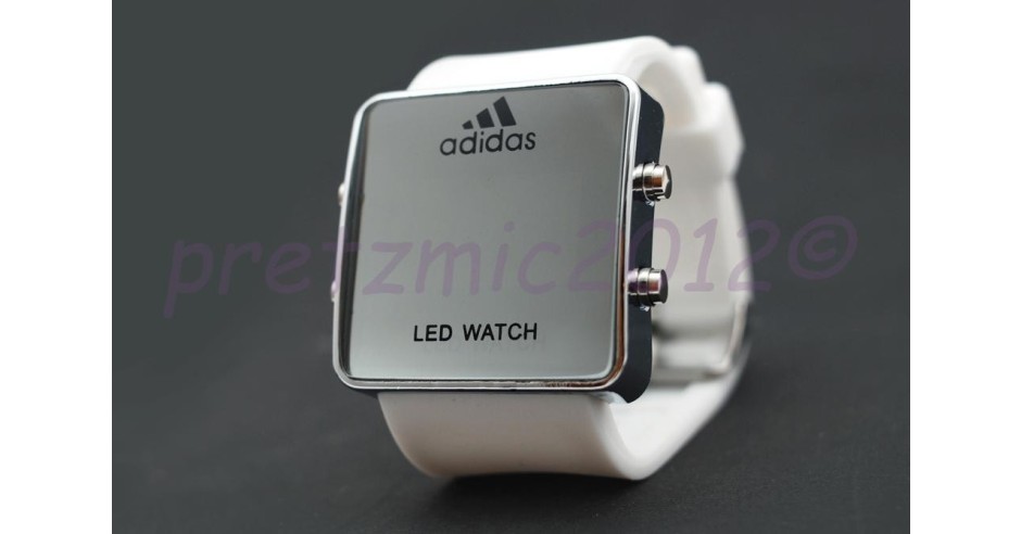 CEAS Led Rosu Adidas ALB ecran OGLINDA | arhiva Okazii.ro