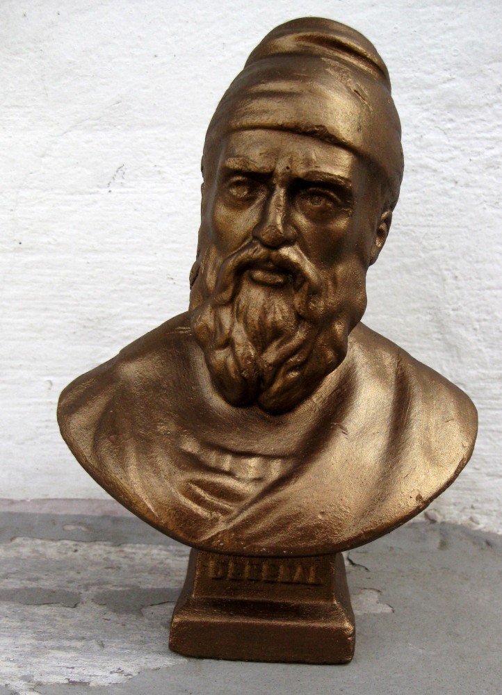 Bust Decebal Regele dacilor statuie statueta din ipsos patinat cu bronz ...