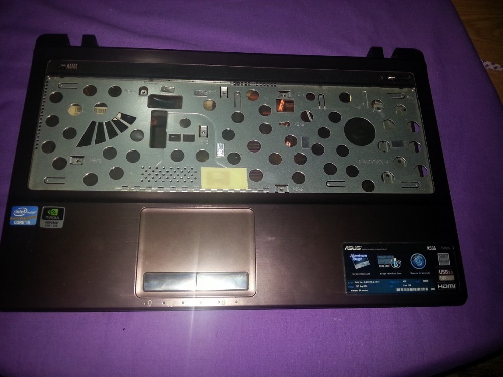 Carcasa laptop / notebook bottom + palmrest + touchpad - ASUS K53S K53 ...