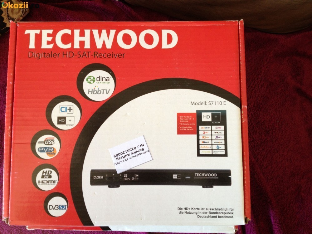 Reciver/Decodor digital HD-SAT, Techwood-Vestel DVB-S2 cu USB, internet ...