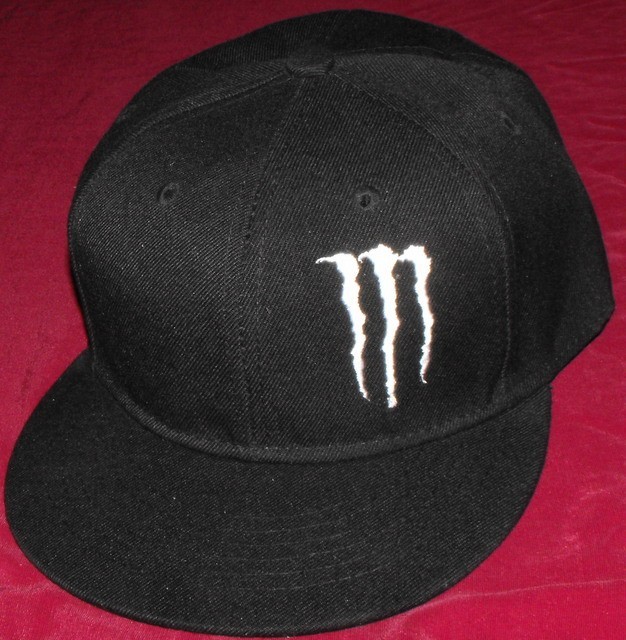 Sapca full cap Monster Energy neagra,cozoroc drept,am XXL(apox 60 cm ...