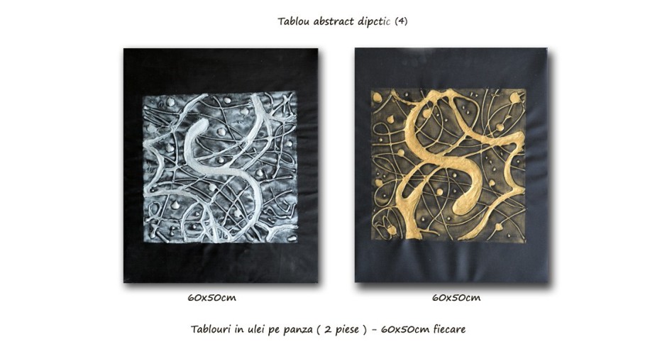 Tablouri living, dormitor, hol - Tablou Abstract diptic 4 - tablou set ...