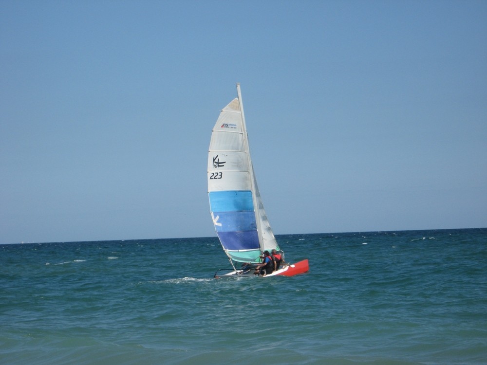 Catamaran KL 16 cu peridoc - velier barca remorca | arhiva Okazii.ro