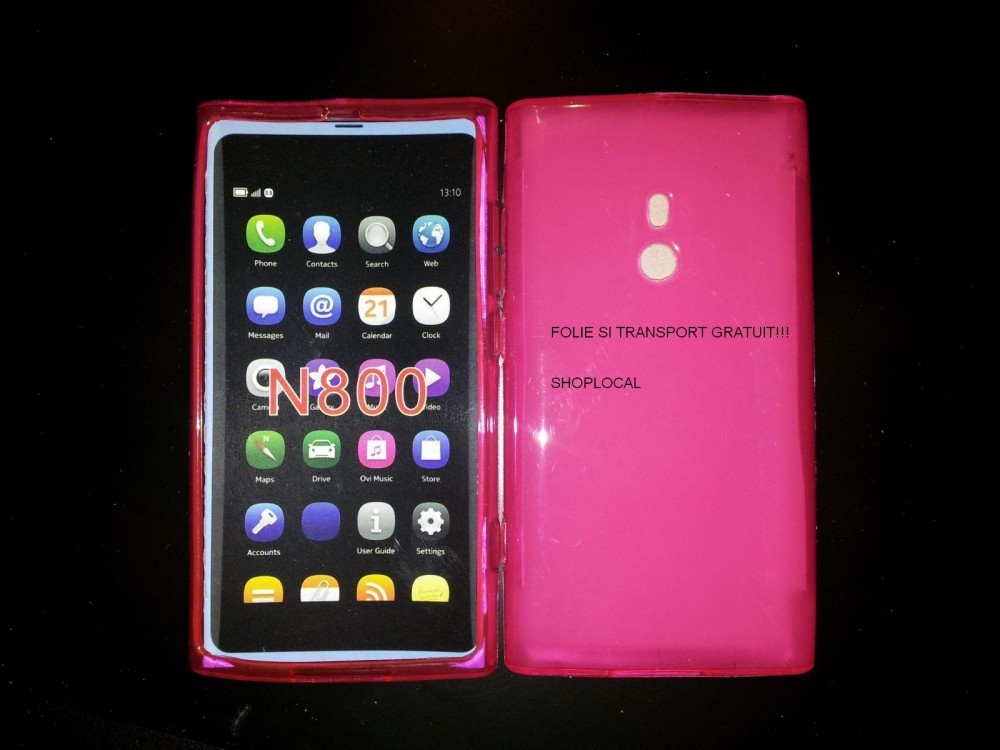 CEL MAI MIC PRET !! HUSA SILICON ROZ NOKIA 800 LUMIA + FOLIE PROTECTIE ...