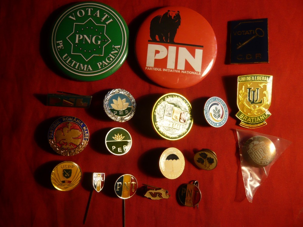 Colectie 18 Insigne -Partide Politice Romanesti dupa 1990 | arhiva ...