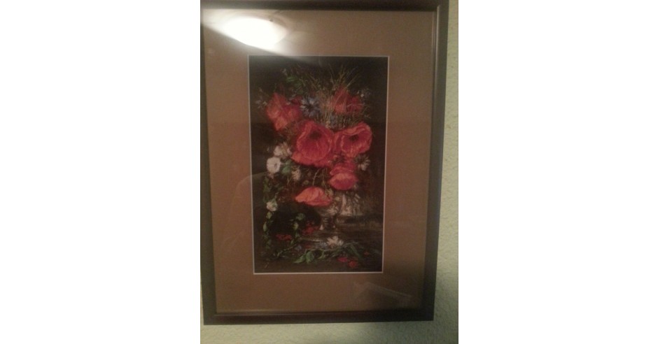 Goblen Buchet cu maci- N Grigorescu | arhiva Okazii.ro