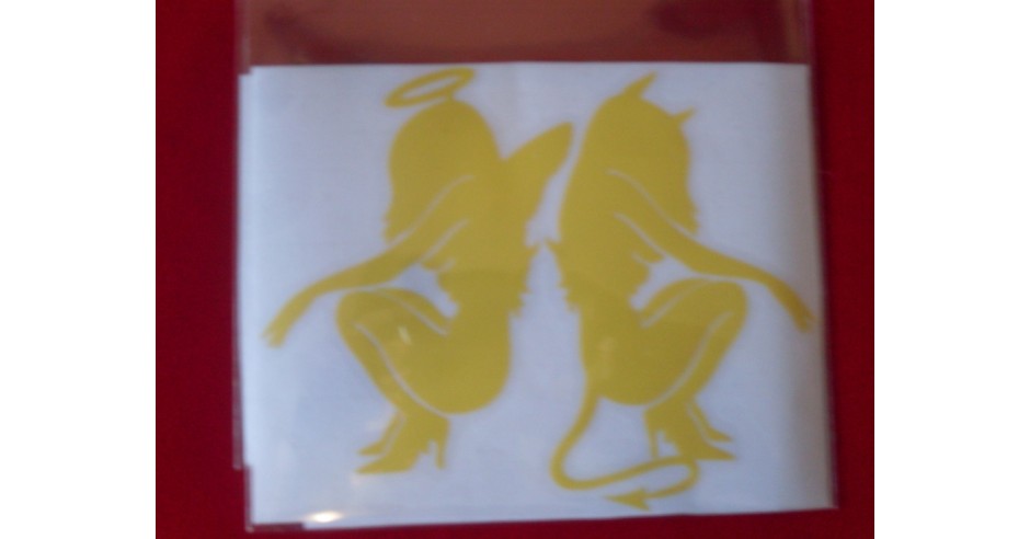 Autocolant abtibild sticker auto ANGEL AND DEVIL SEXY GIRLS | arhiva ...
