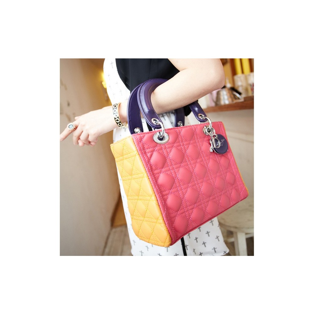 Geanta Christian Dior dama/femei Roz cu Galben - POZE REALE | arhiva ...