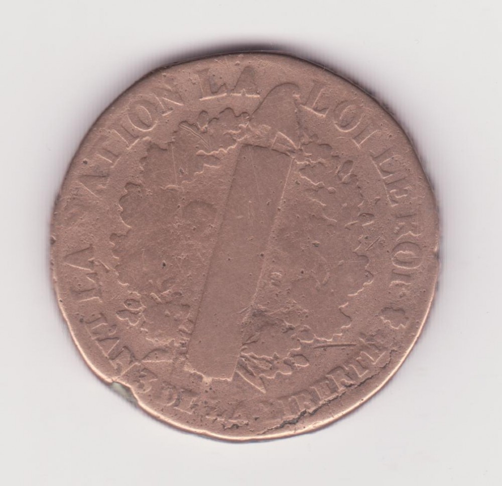 MONEDA FRANTA (PREREVOLUTIOANARA) - LUDOVIC AL XVI-LEA - 2 SOLS 1791 ...