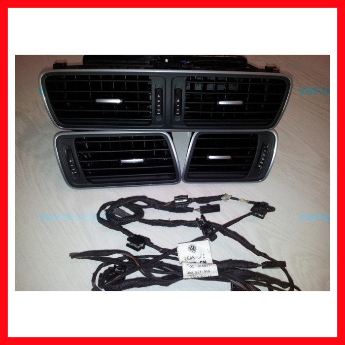 SET Grile Aer Vw Passat Grile Ventilatie VW Passat B6, CC, B7 Cu Iluminare Rosie LEd si Ornament ...