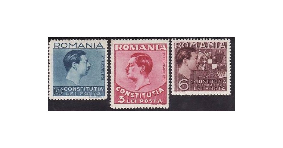 Romania 1938 - Constitutia 3v.,serie completa,neuzata | Okazii.ro