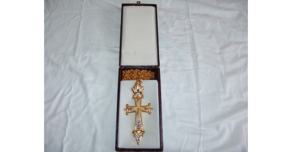 CRUCE PECTORALA, RUSEASCA, AURITA, CU EMAIL | arhiva Okazii.ro