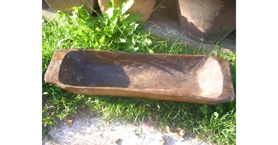 Oferta!! Copaie/troaca veche din lemn cioplit originala---piesa VECHE ...