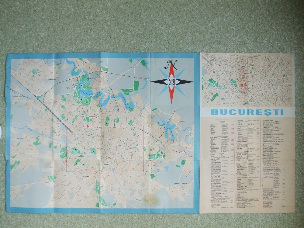 HARTA BUCURESTIULUI DIN ANII 1960 | arhiva Okazii.ro