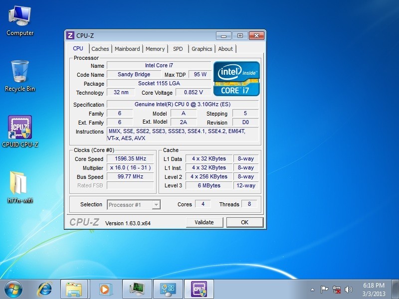 INTEL CONFIDENTIAL ES i7-2600K 3,1GHz / TURBO 3.30Ghz ,Sandy Brige ...