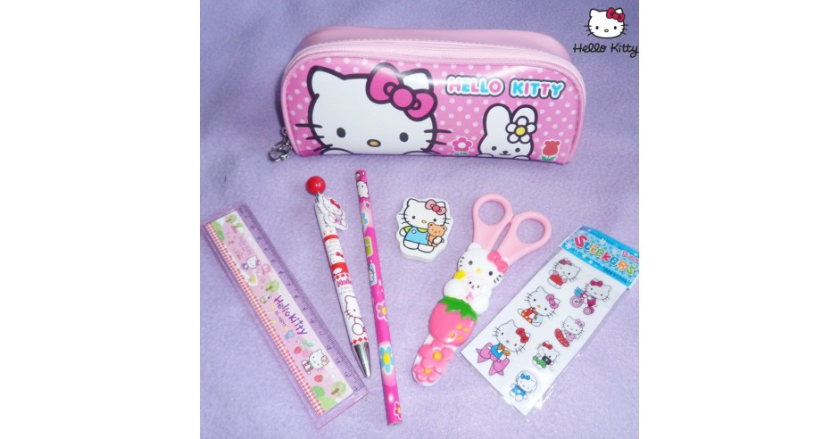Set Penar HELLO KITTY (Contine creion, Pix, Linie,Guma de sters ...