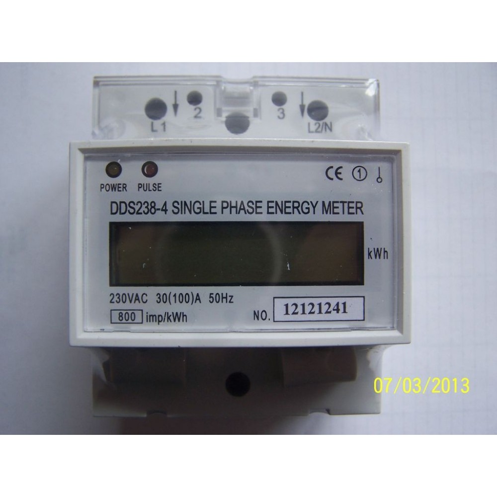 Contor electric electronic monofazat contor energie monofazic KWh 100A ...