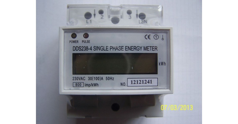 Contor electric electronic monofazat contor energie monofazic KWh 100A ...