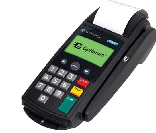 Cititor de carduri bancare POS Optimum T2100 , Hypercom - MOKAZIE ! | arhiva Okazii.ro