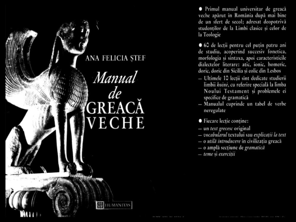 ANA FELICIA STEF - MANUAL DE GREACA VECHE ( carte SCANATA in PDF ...