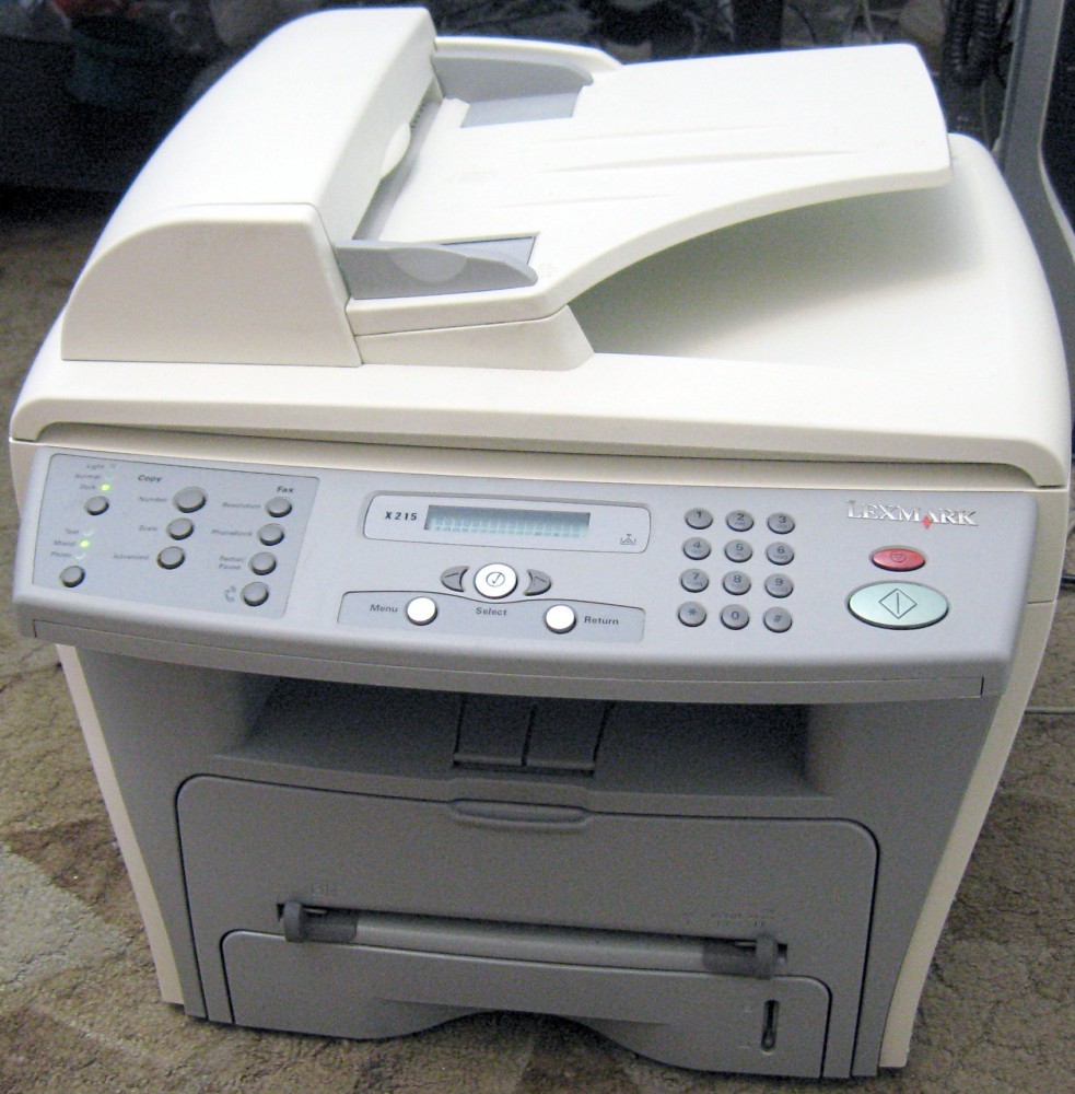 Lexmark X215 MFP, imprimanta, copiator, scaner si fax cu 2 cartuse ...
