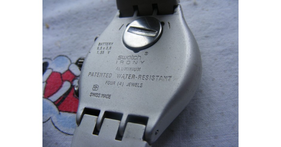 vand swatch irony aluminium four 4 jeweles swiss made ag 1995 water ...