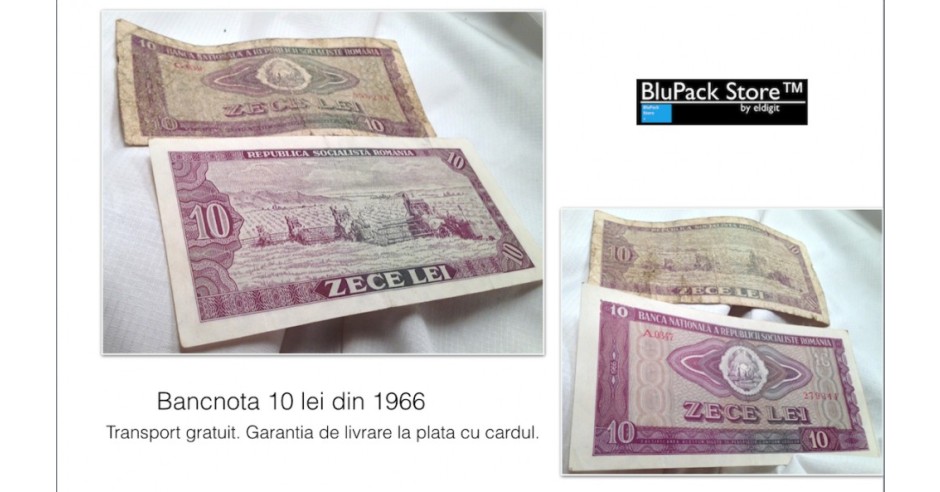 Bancnota zece lei RSR 10 lei din anul 1966 stare buna bonus o a doua ... Bancnota zece lei RSR 10 lei din anul 1966 stare buna bonus o a doua ...