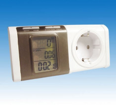 PRIZA CU CONTOR, WATTMETRU, PRIZA CONTOR PENTRU MASURAT CONSUMUL SI ...