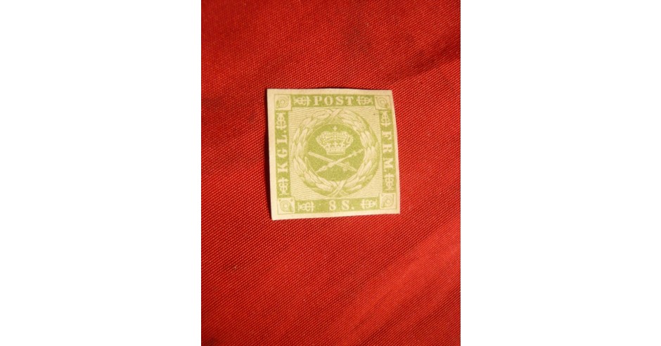 Timbru 8 S verde 1858 reimpresiune Danemarca, Europa | Okazii.ro