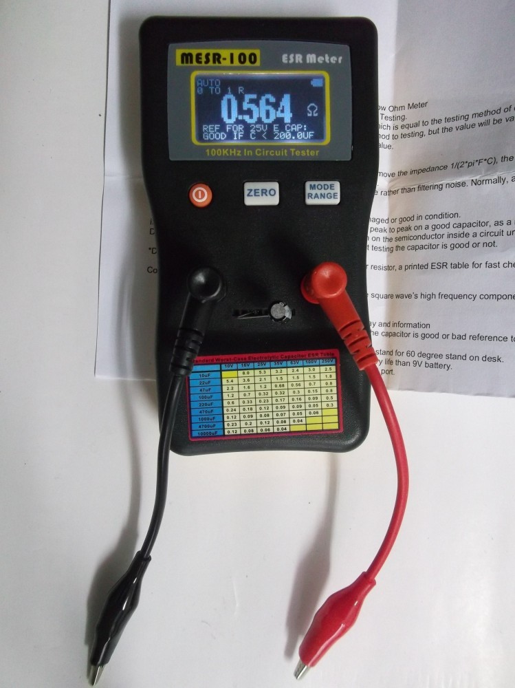 ESR metru digital MESR100 versiunea V2 pt. masurat calitatea ...