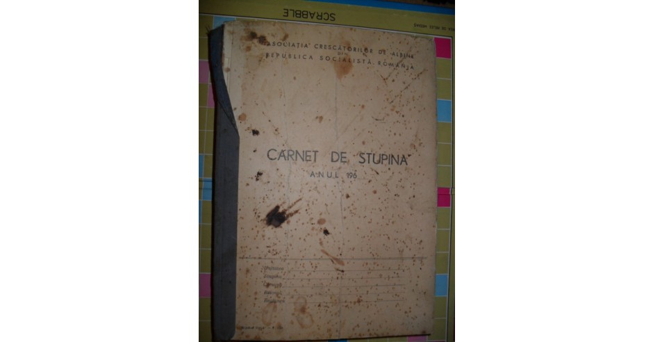 Carnet de stupina , Asociatia crescatorilor de albine, necompletat ...