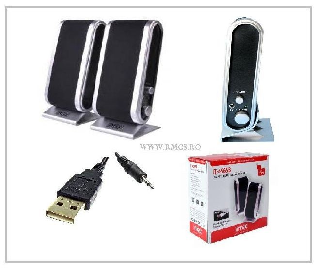 Boxe PC calculator Laptop Doua Boxe negre Alimentare USB | arhiva Okazii.ro