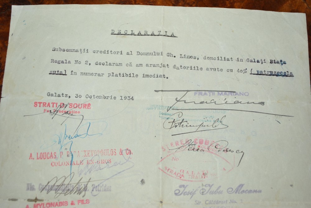 DOCUMENT VECHI AN 1934 CE CONTINE ARANJAREA DE IMPRUMUT INTRE ...