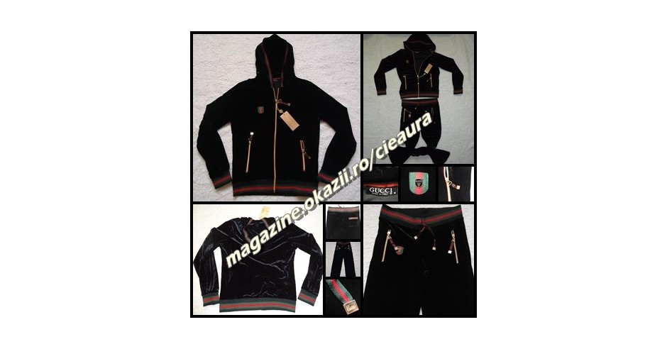 TRENING NEGRU CATIFEA DAMA FIRMA BRAND GUCCI COSTUM SPORT ELEGANT ...