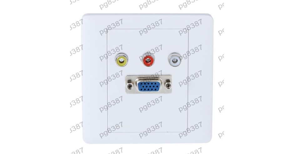 Priza VGA, 15 pini, 3 X RCA mama, fixare in perete - 111906 | arhiva ...